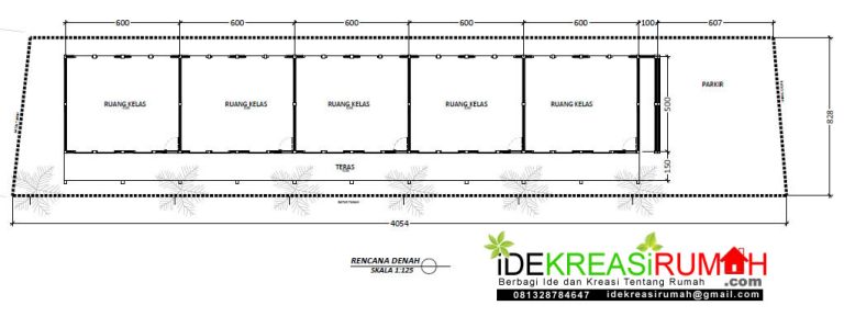 Download Denah Sekolah dengan Ruangan 5 Kelas | Ide Kreasi Rumah